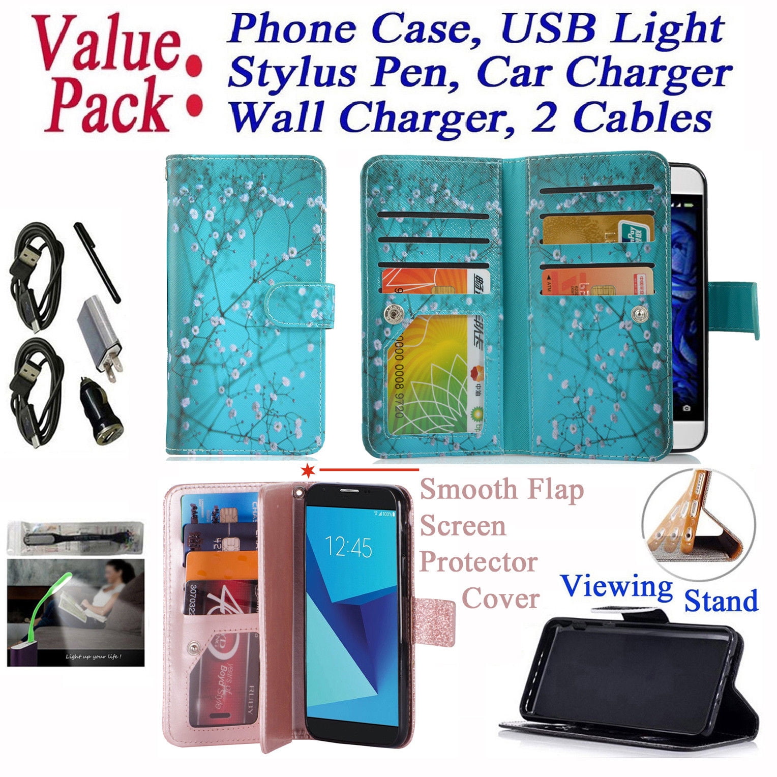 Value Pack + for 6" T-Mobile REVvL + PLUS revvlplus Phone Case Smooth ...