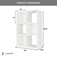 JY Furniture Modern Large 6-Cube Storage Organizer, Bookcase with ...