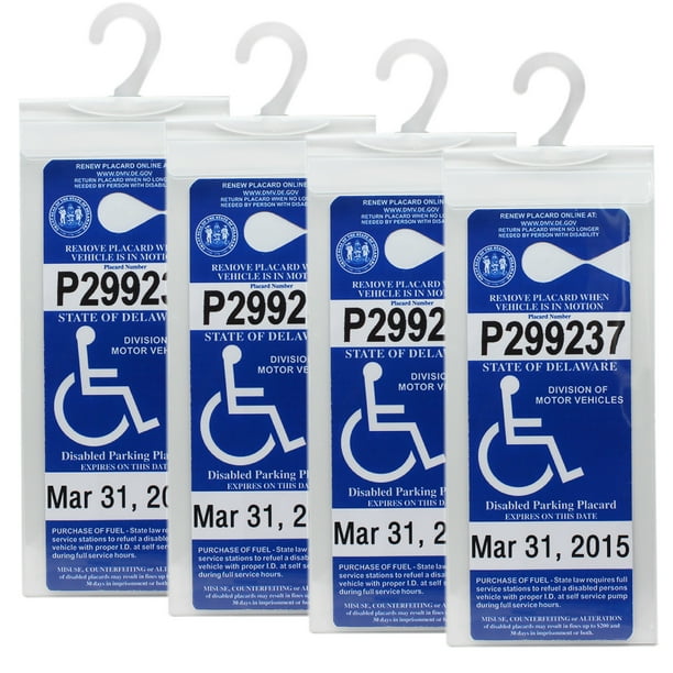 LotFancy 4 Pcs Handicap Parking Permit Placard Holder, 10.6x5 in ...