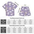 Bear Rainbow Clouds Pattern Boys' Hawaiian Shorts Sets Button Down ...