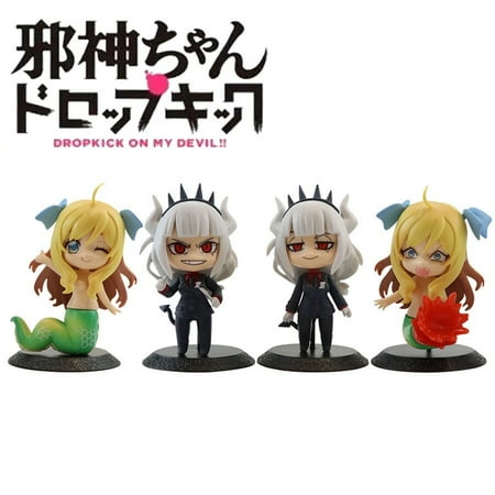 ¡4 piezas Ver.Q Dropkick en My Devil! Figura DE ACCIÓN DE jashin-chan ...