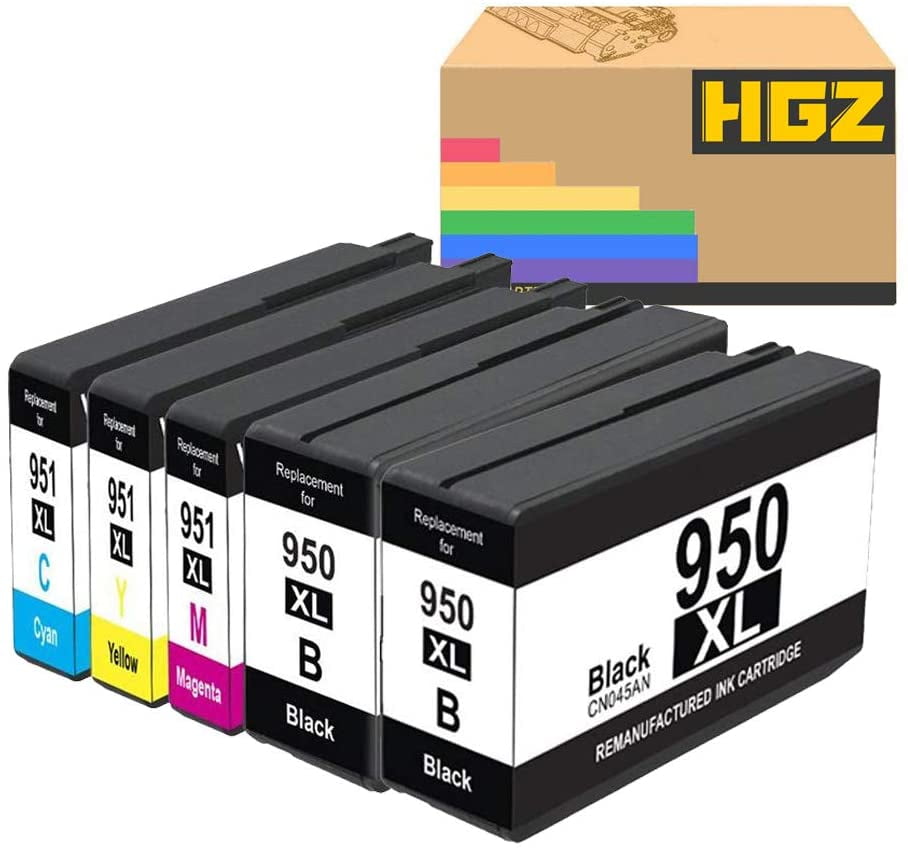 HGZ 5 Pack Compatible Ink Cartridges Replacement for HP 950XL 951XL 950 ...