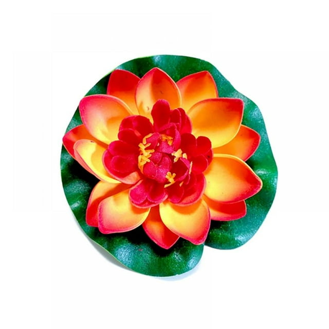 Artificial Lotus,Floating Foam Lotus Flowers with Water Lily Pad for ...