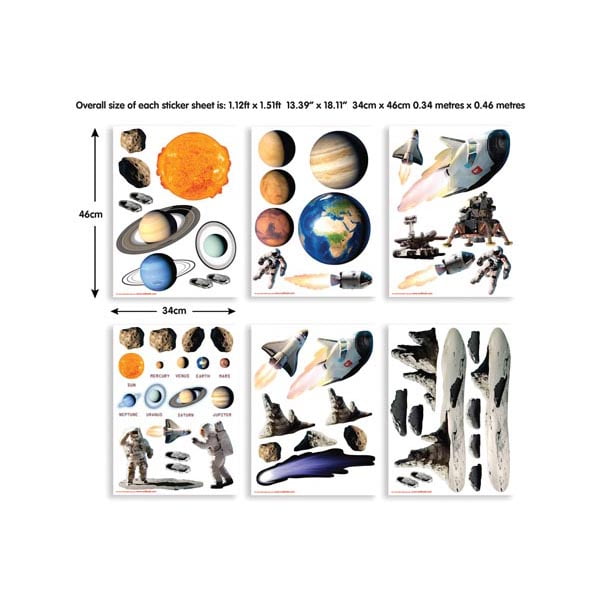 Walltastic Space Adventure Wall Stickers - Walmart.com