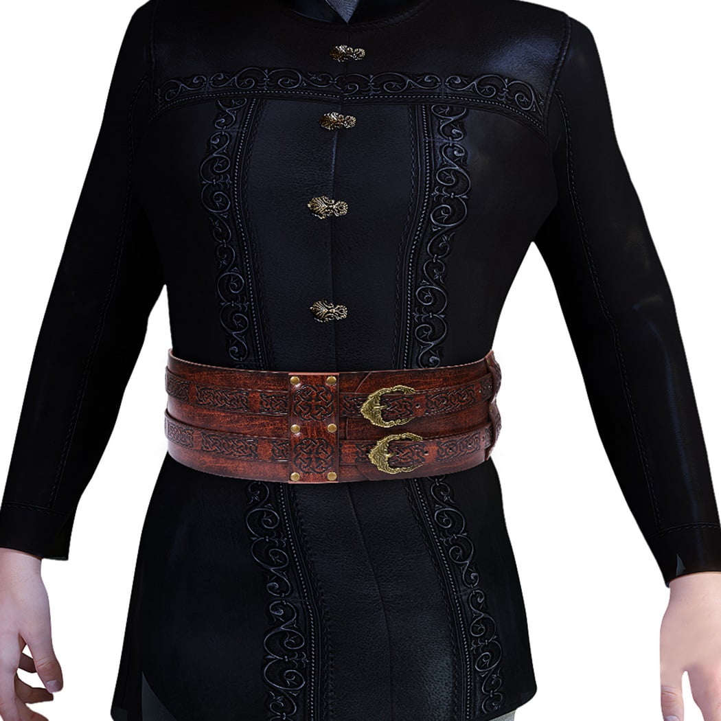 Viking Wide Belt, Medieval Knight Armor Corset Belt, Faux Leather Wide ...