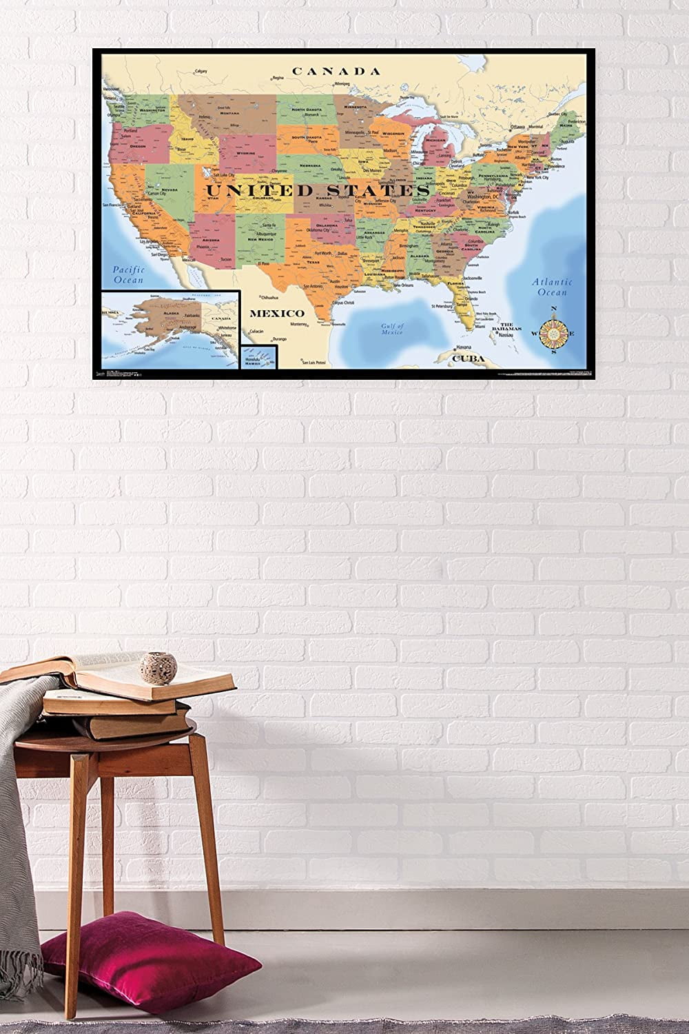 Trends International RP15213 USA Map Wall Poster | Walmart Canada
