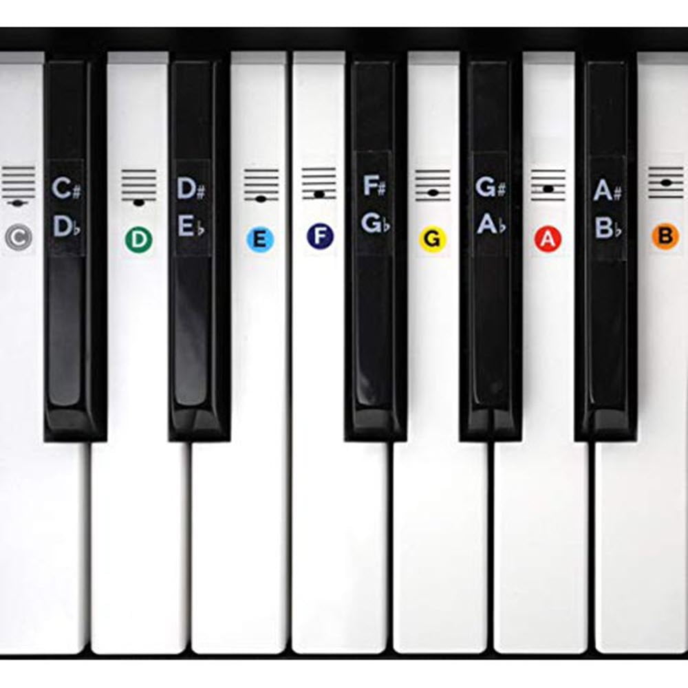 Long Beach Music Vinyl Piano Keyboard Stickers, 88 Pieces with ...