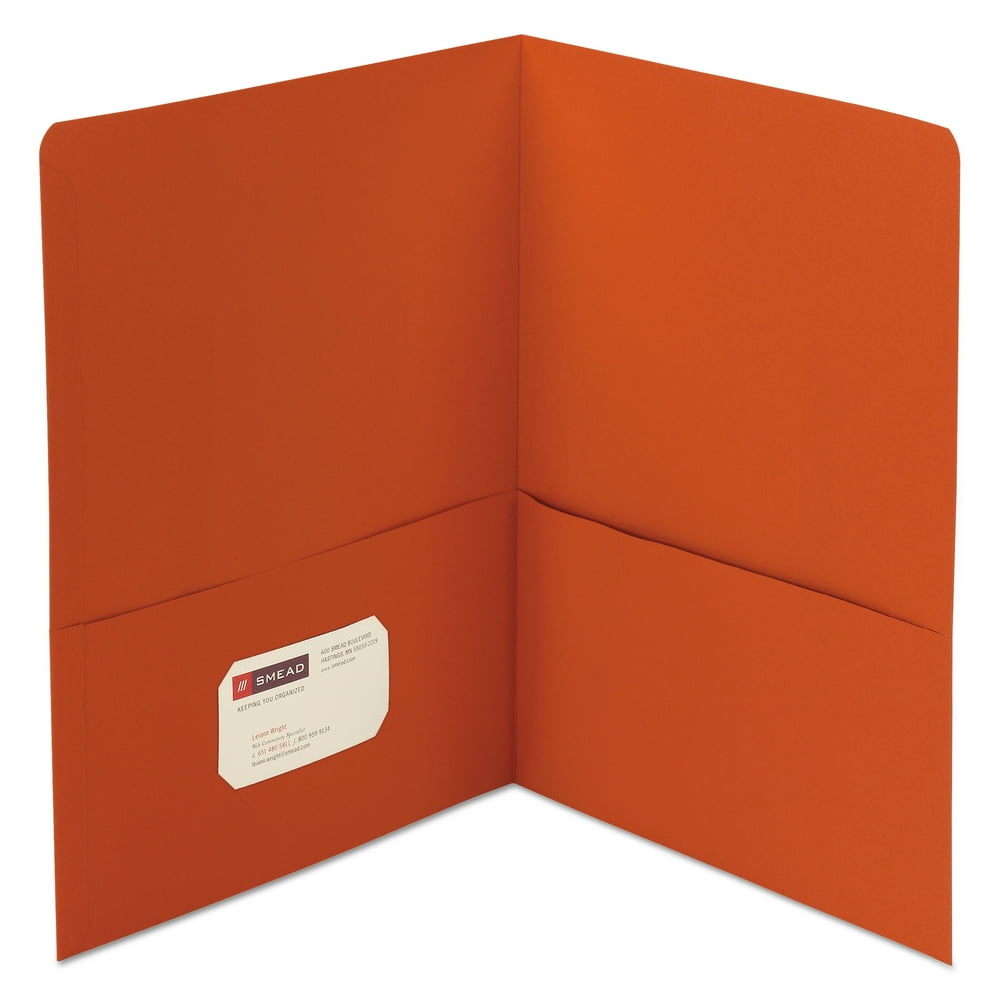 Smead Two-Pocket Folder, Textured Paper, Orange, 25/Box -SMD87858 ... Smead Two-Pocket Folder, Textured Paper, Orange, 25/Box -SMD87858 ...