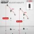 5 Core Tripod Mic Stand Floor 4Pcs Adjustable 18 to 72 Inches Sturdy ...