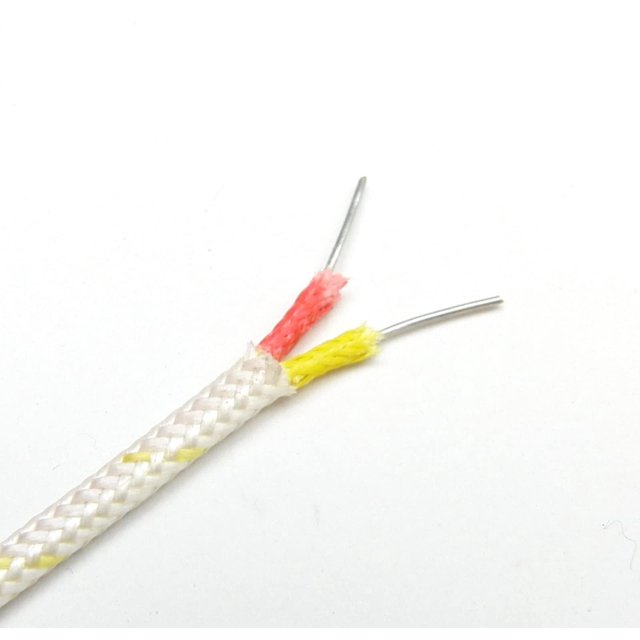 K-Type Thermocouple Wire AWG 24 Solid w. High Temperature Fiberglass ...