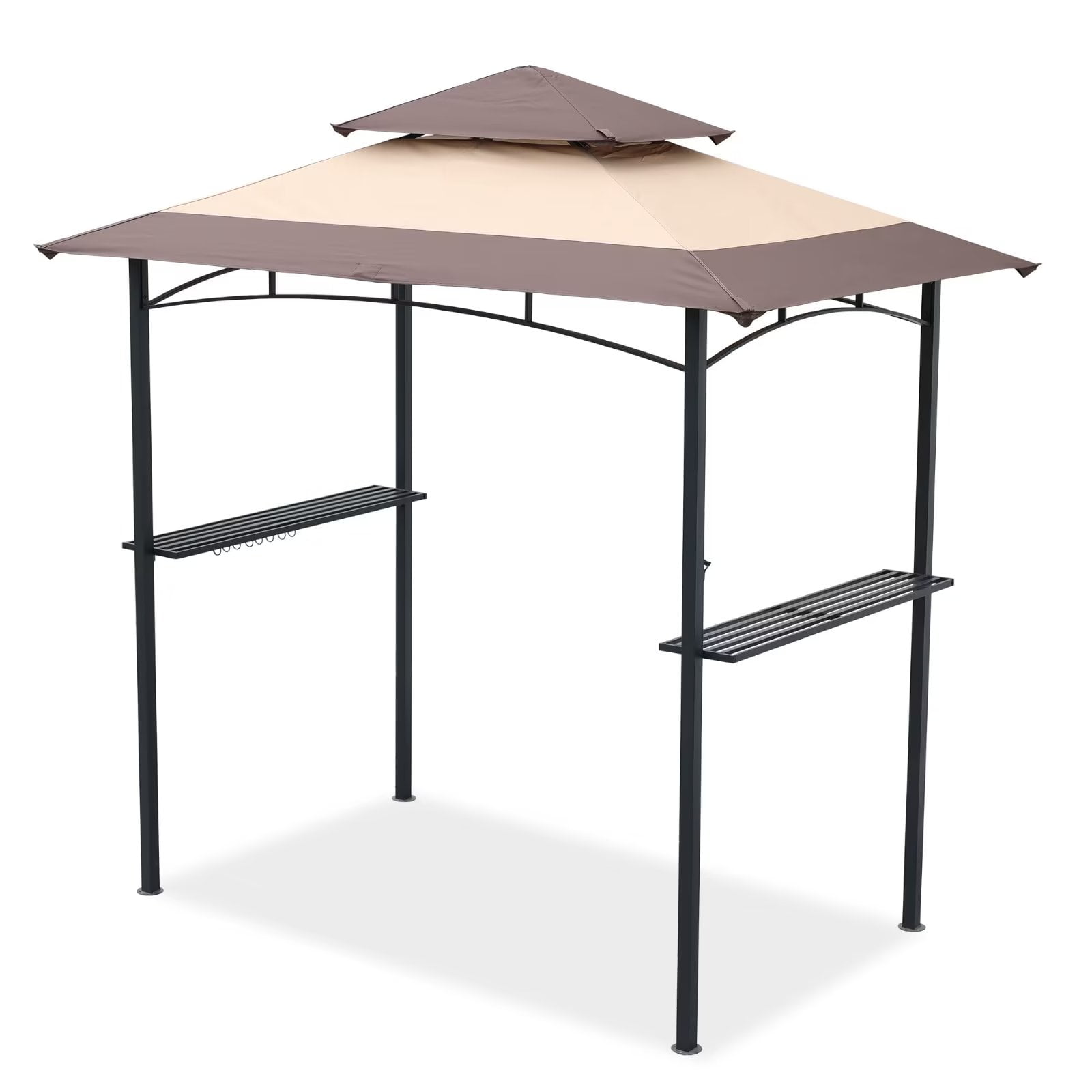 8 Ft x 5 Ft Outdoor Grill Gazebo Shelter Tent, Double Tier Soft Top ...