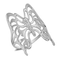 Wide Large Filigree Wave Cutout Ring .925 Sterling Silver Band Jewelry ...