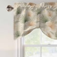 Tie Up Valance Curtain for Kitchen,Vintage Orange Green Pampas Grass ...