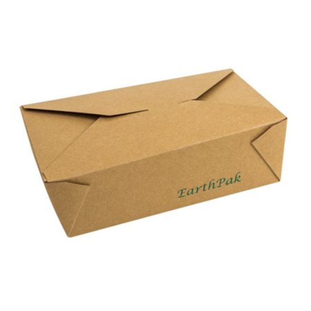Eco-Packaging EarthPak Food Box / Container #3, Brown, 64 oz (200/CS ...
