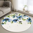 3.3ft Round Rug Blue Green Spring Floral Area Rugs for Living Room ...