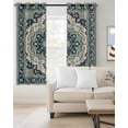 Boho Kitchen Curtains Traditional Abstract Ethnic Floral Pattern Cafe ...