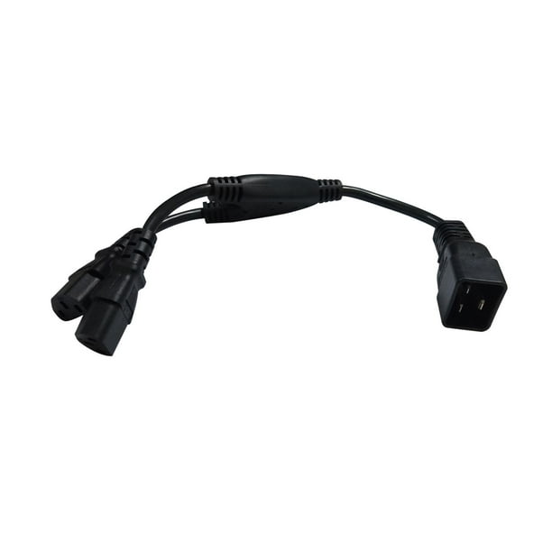 TISHITA C20 Male to 2x C13 Female Y Splitter Cable 30cm Conductivity ...