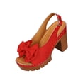 Bkhluea Women Bow Block Heel Sandals Open Toe Ankle Strap Platform ...