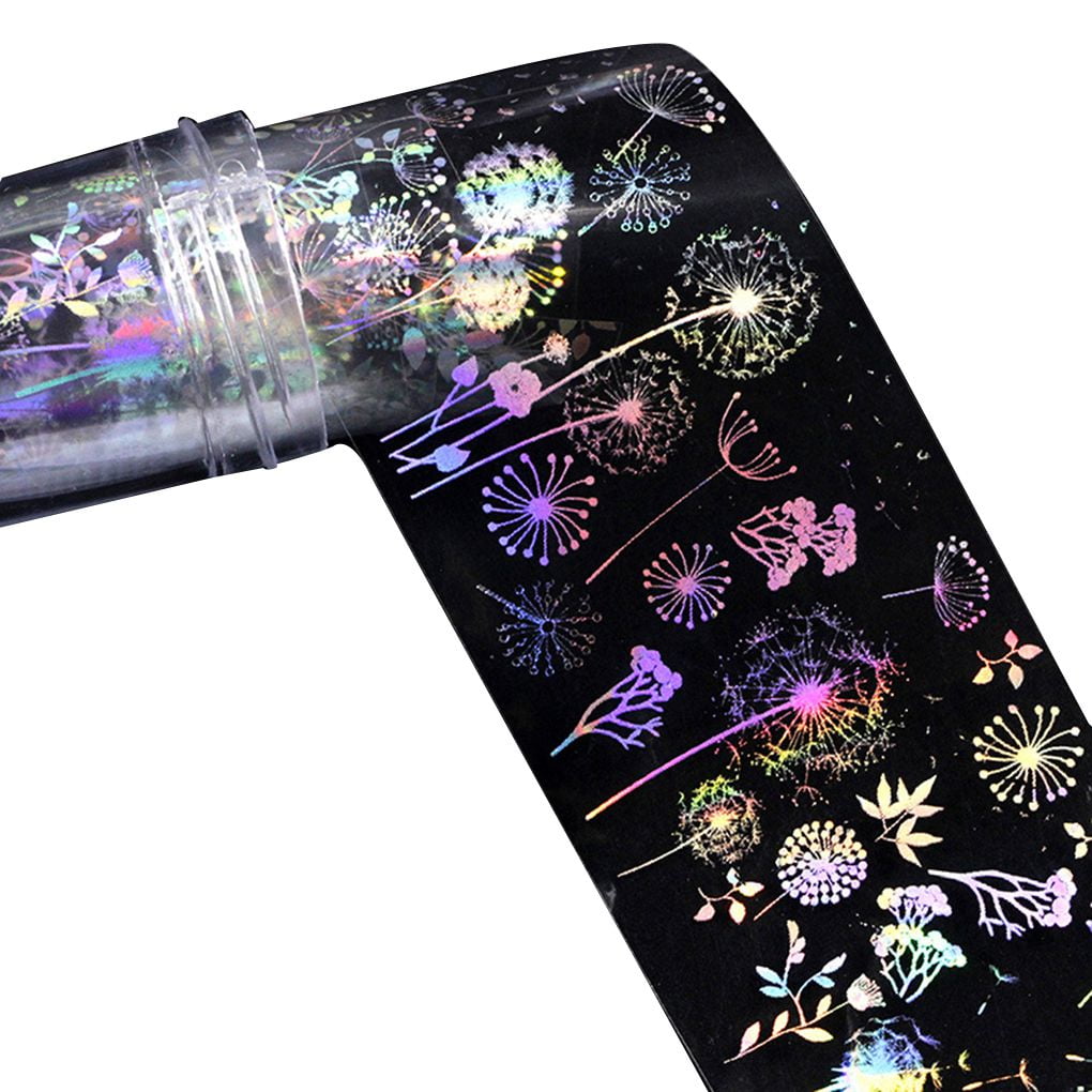 4x100cm/Roll Nail Foil Nail Transfer Sticker Water Slide Nail Art ...