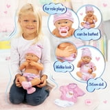 Bayer Design Dolls: 15" New Born Baby W/ Pink Outfit & Accessories ...