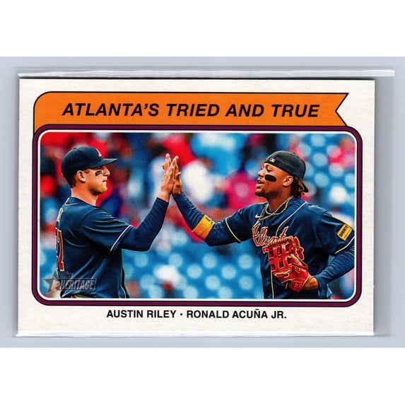 2023 Topps Heritage Combo Cards Austin Riley Ronald Acuña Jr. #CC-7 ...