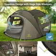 QOMOTOP Waterproof 4-Person Instant Tent, Large for Adults, Pop Up, Green - Walmart.com