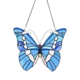RADIANCE goods Butterfly-Style Stained Glass Window Panel 14" Wide ...