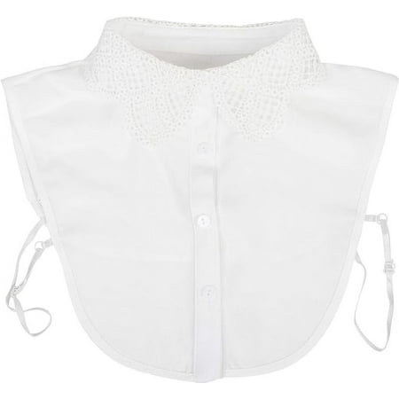 Faux Col Amovible pour Femmes - Blanc, Effet Crochet, Patte de ...