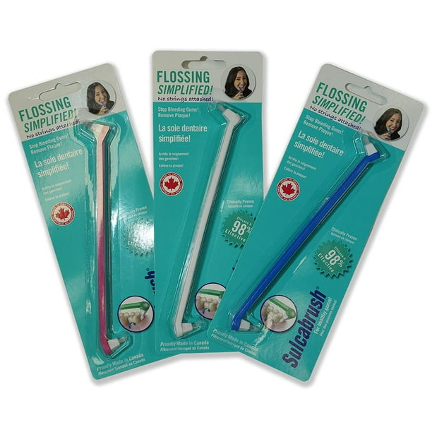 Sulcabrush Handle (Pack of 3) Use Instead Of Flossing! - Walmart.com