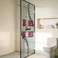 Baseball Texture Sweet Home Text Window Privacy Film, Rainbow Film ...