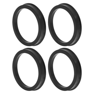 100.1mm to 87.1mm Car Wheel Hub Centric Rings Black Polycarbonate ...