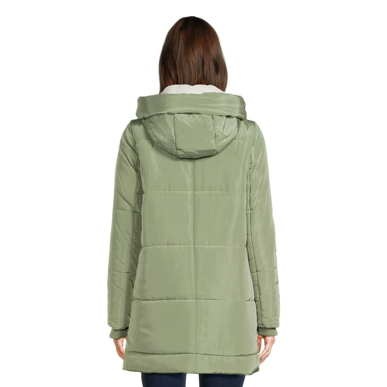 Jason Maxwell Women's and Women's Plus Puffer Coat with Faux Jason Maxwell Women's and Women's Plus Puffer Coat with Faux