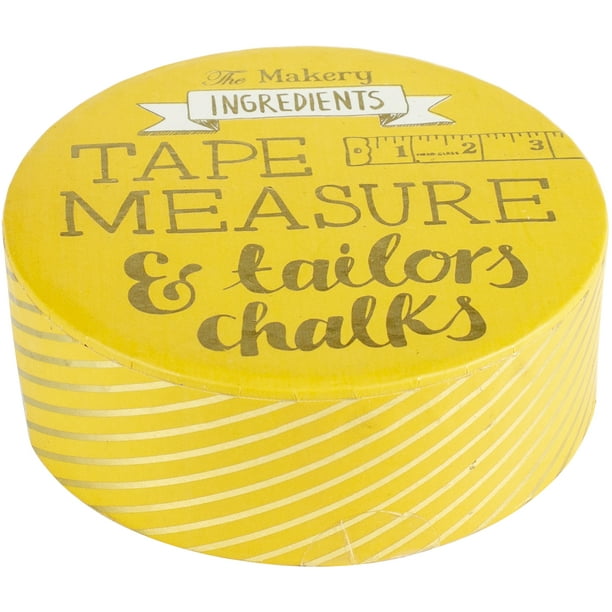 The Makery Tape Measure & Tailors Chalk-Pink Tape Measure, Blue & White ...