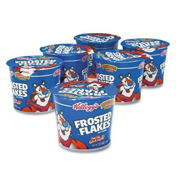 Kelloggs Frosted Flakes Breakfast Cereal 2 1 Oz Single Serve Cup 6