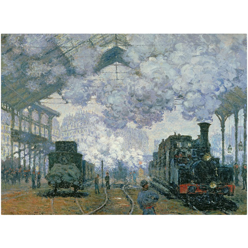 Trademark Fine Art "Gare Saint-Lazare Arrival of a Train" Canvas Art by ...
