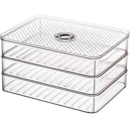 HEIBIN Food Storage Container, Multi- layer Refrigerator Storage Box ...