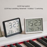 Modern Digital Wall Clock Battery Powered Quiet Alarm Clock Digital ...