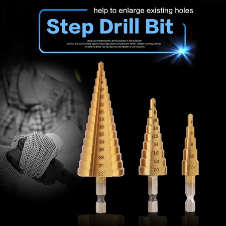 Step Drill Bit, Durable Metric Step Drill Bit, Coating Faster, Smoother ...