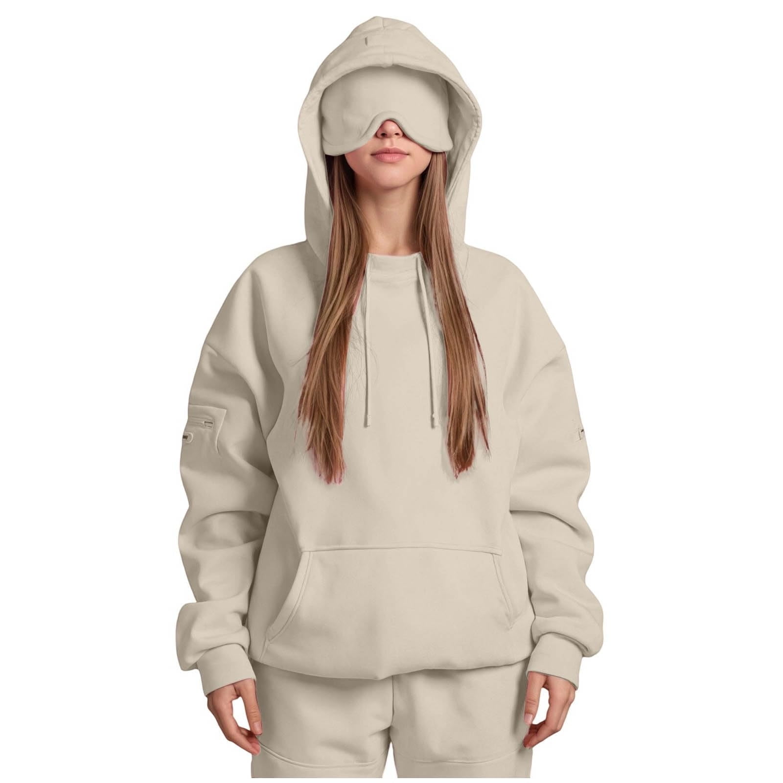 Click here for Hongqid Pullover Sweatshirt Hoodie With Eye Mask c... prices