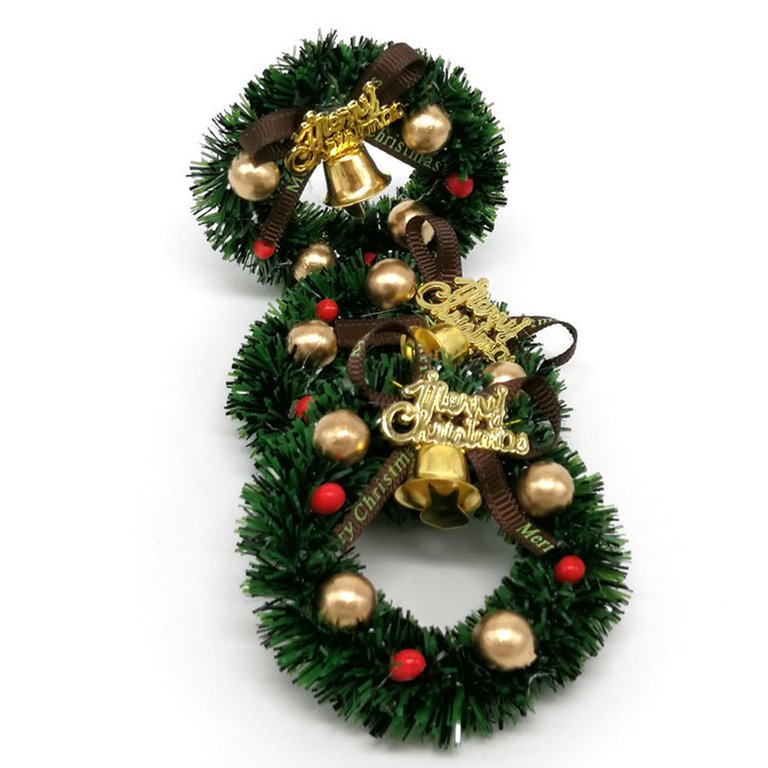 Holiday Craft Wreaths MAGICLULU 10pcs Mini Christmas Wreaths - Small ...