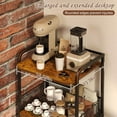 Small Coffee Bar Cabinet with Storage, 3-Tier Rolling Coffee Bar Table ...