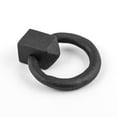 Renovators Supply Cabinet Pulls 2" Black Cast Iron Ring Cabinet Handles with Hardware Pack of 12 ...