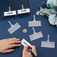 64Set Rectangle Reusable Plastic Shelf Label Holders Store Signs ...