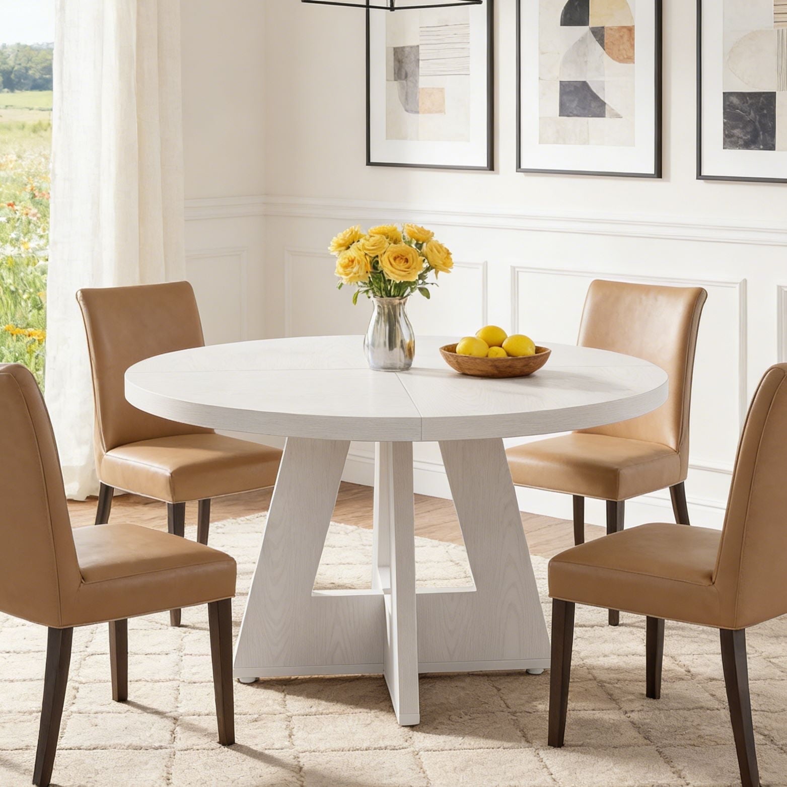 Click here for Fnova 47 Coffee Table  Round Dining Table For 4 Pe... prices