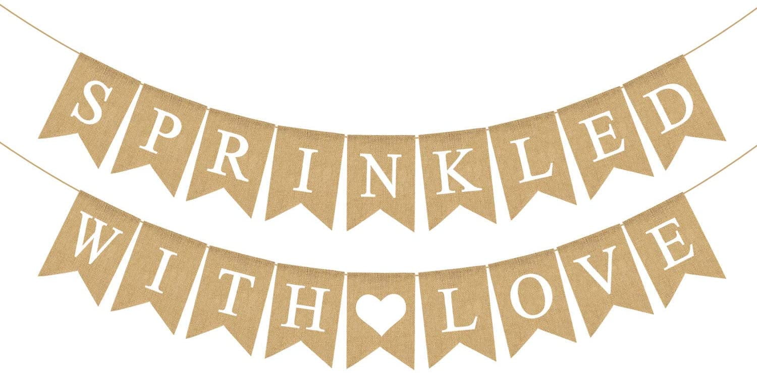 Baby Sprinkle Banner Baby Shower Banner Sprinkled With Love Shower ...
