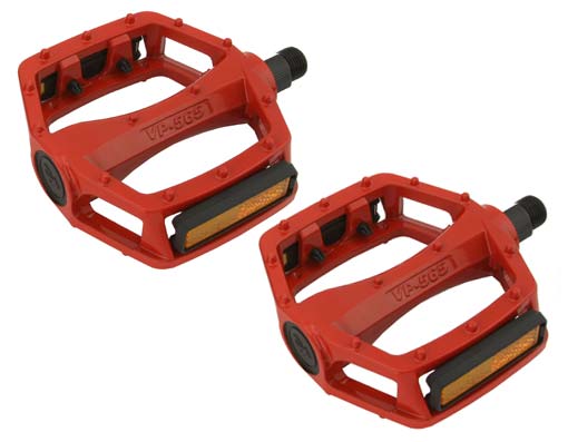 VP-565 Alloy Pedals 9/16" Red. Bike pedals, bicycle pedal, mostly for ...