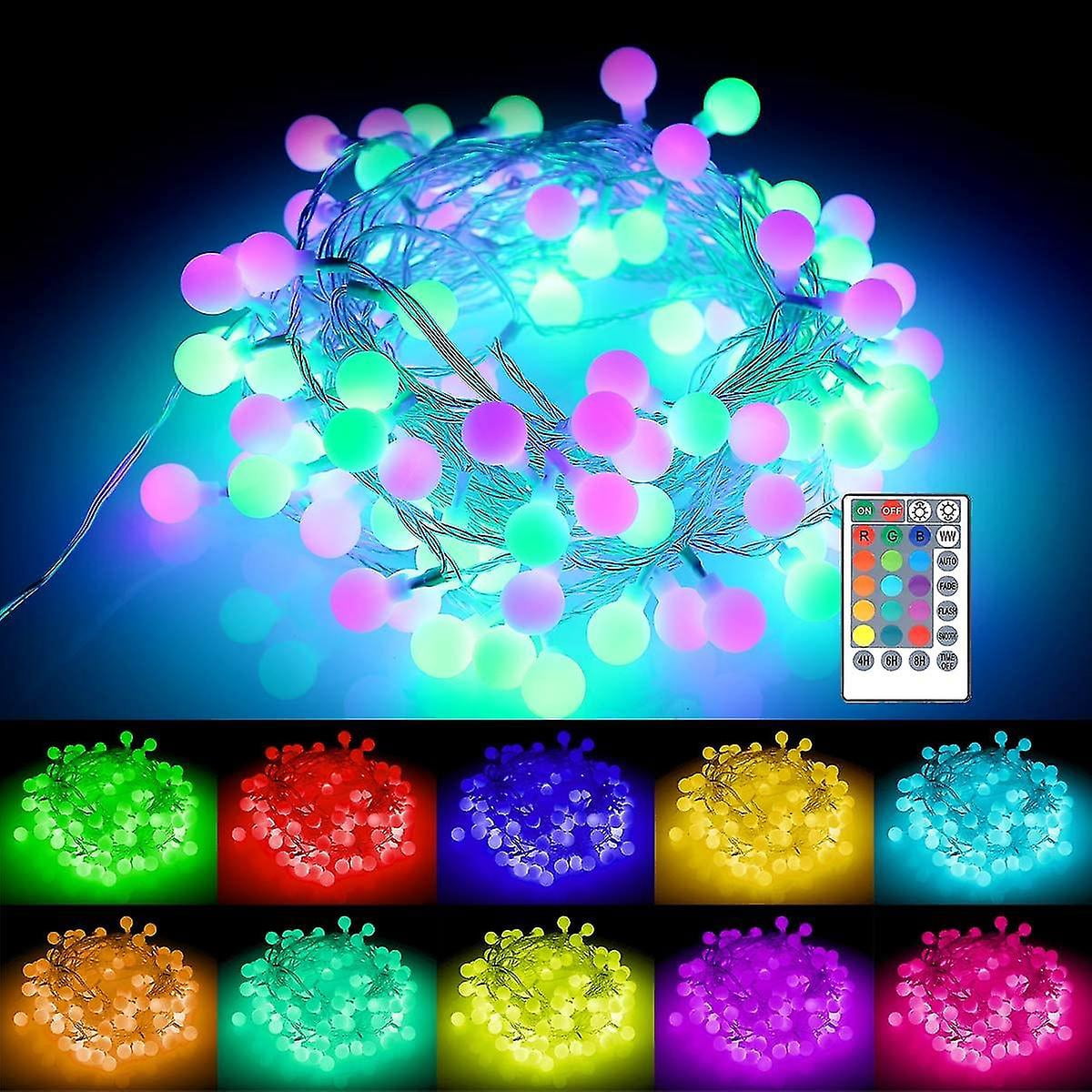 Guirnalda de luces Led de colores, luces de 19,68 pies (6m) con luces ...