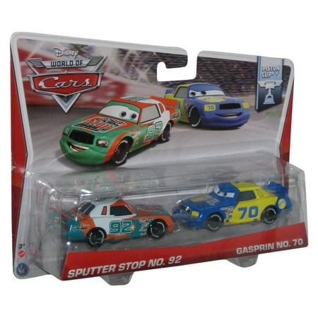 Disney Pixar Cars Movie Sputter Stop No. 92 & Gasprin No. 70 Die Cast ...
