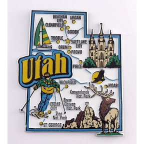 Ohio Map and Landmarks Collage Fridge Souvenir Collectible Magnet FMC ...