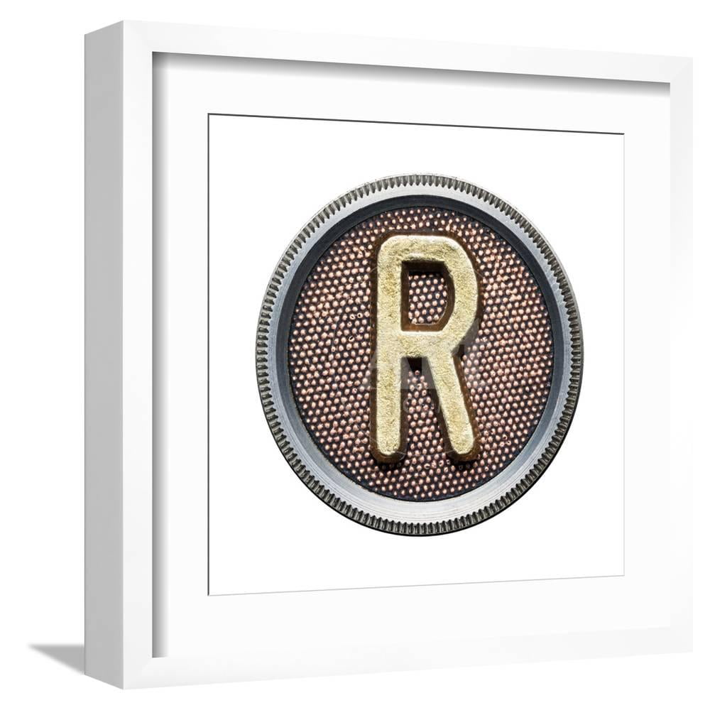 Metal Button Alphabet Letter, Framed Art Print Wall Art by donatas1205 ...